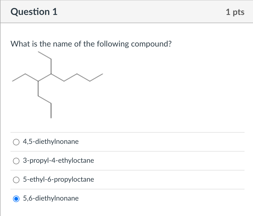 Solved What is the name of the following compound? | Chegg.com