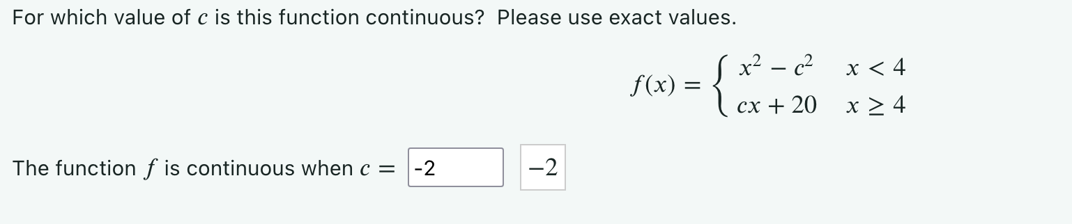 The answer is -2 but I don't know how to get there! | Chegg.com