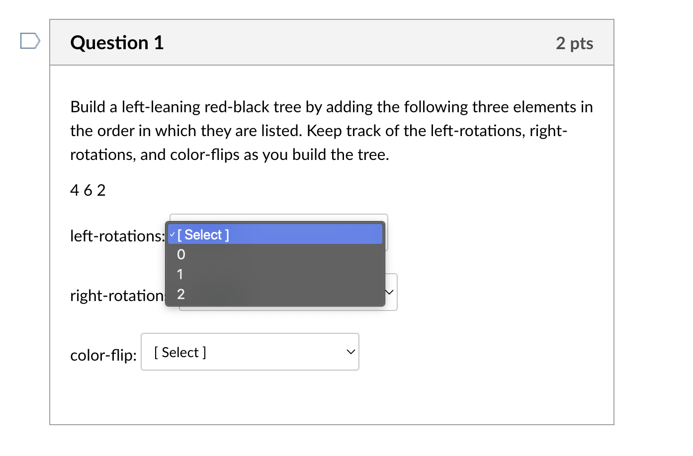 Solved Build a left-leaning red-black tree by adding the | Chegg.com