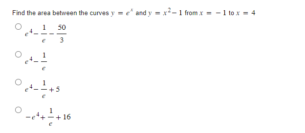 Solved Find the area under the curve y=1+x1+ex between x=1 | Chegg.com