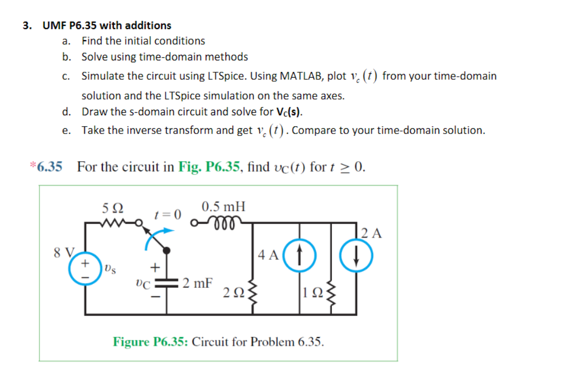 Solved UMF P6.35 with additions a. Find the initial | Chegg.com
