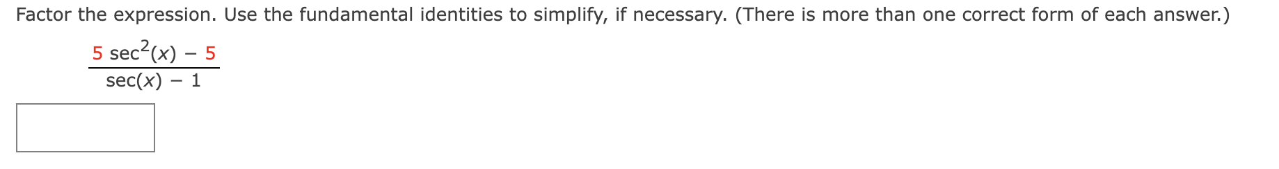 Solved Factor the expression. Use the fundamental identities | Chegg.com