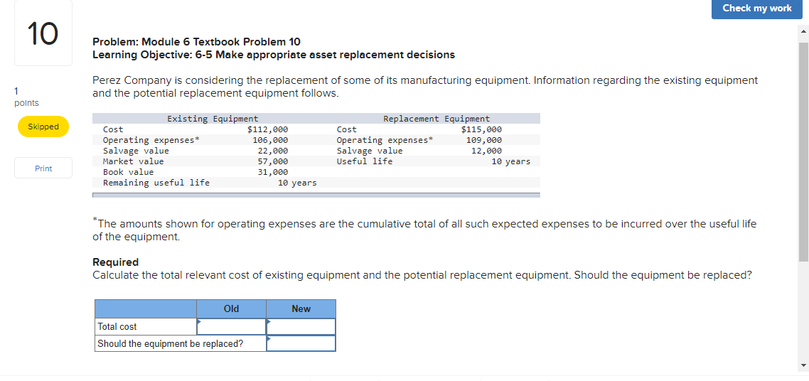 Solved Problem: Module 6 Textbook Problem 10 Learning | Chegg.com