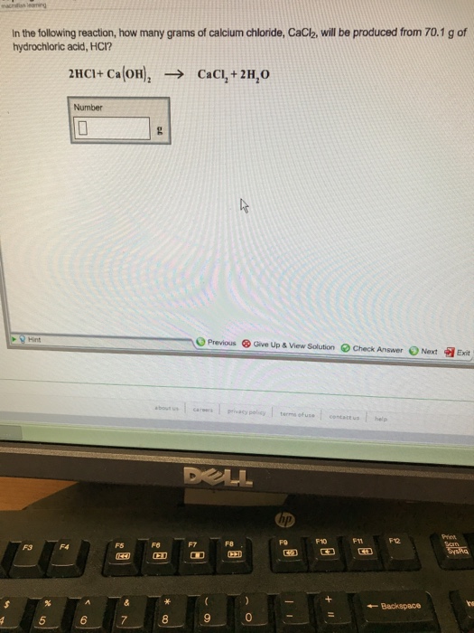 Solved In the following reaction, how many grams of calcium | Chegg.com