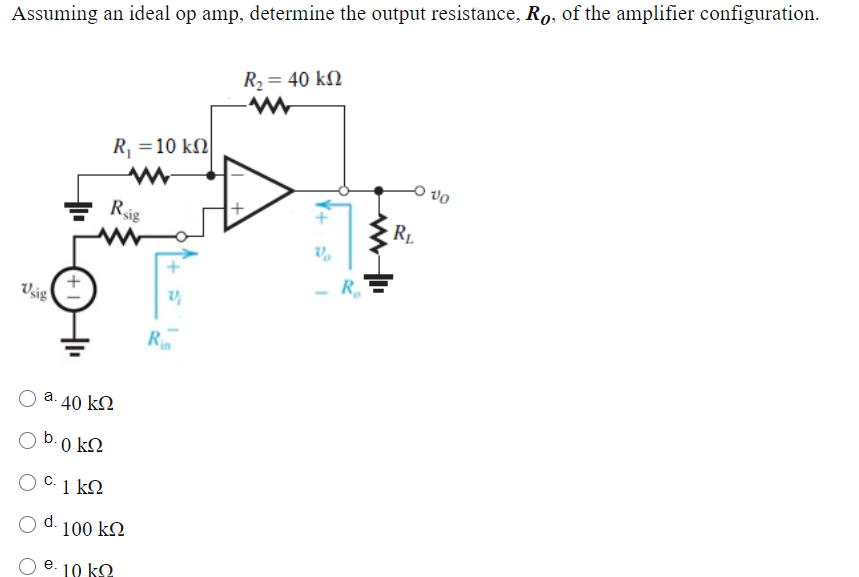 Solved Assuming an ideal op amp, determine the output | Chegg.com
