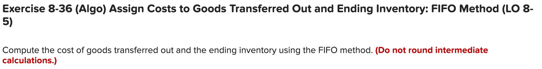Solved Required information Exercise 8-35 \& 8-36 (Algo) (LO | Chegg.com