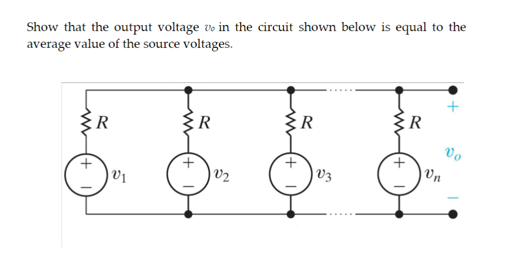Solved Show that the output voltage \\( v_{0} \\) in the | Chegg.com