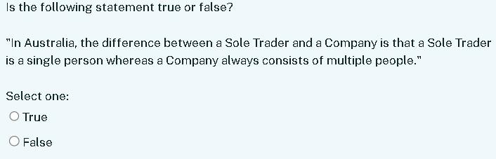 Solved Is the following statement true or false? "In | Chegg.com