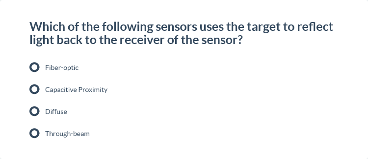 Solved Which of the following sensors uses the target to | Chegg.com