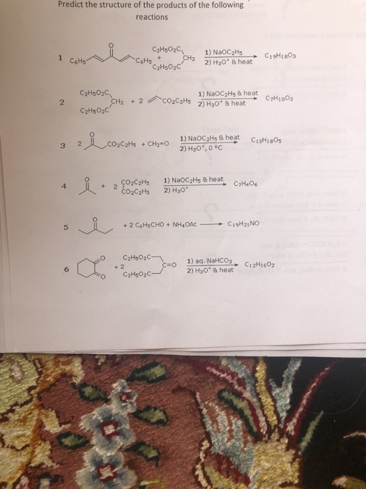 Solved Predict the structure of the products of the | Chegg.com