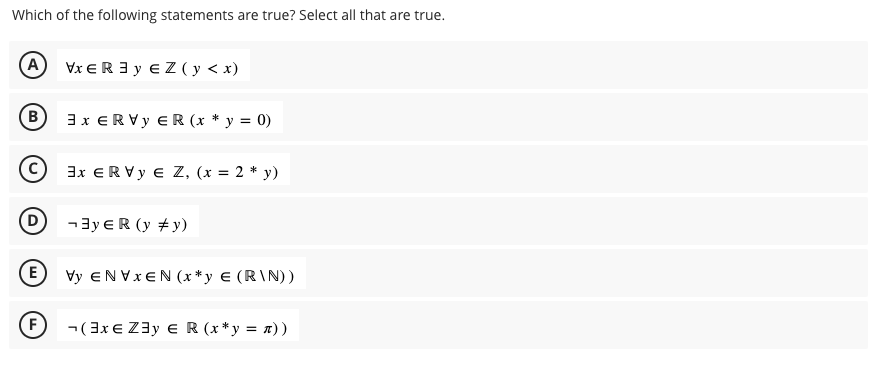 Solved Which of the following statements are true? Select | Chegg.com