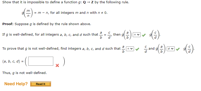 Solved Show that it is impossible to define a function g:Q→Z | Chegg.com