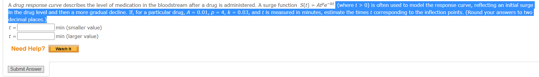 Solved A drug response curve describes the level of | Chegg.com