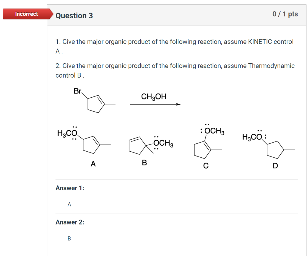 Solved 1. Give the major organic product of the following | Chegg.com