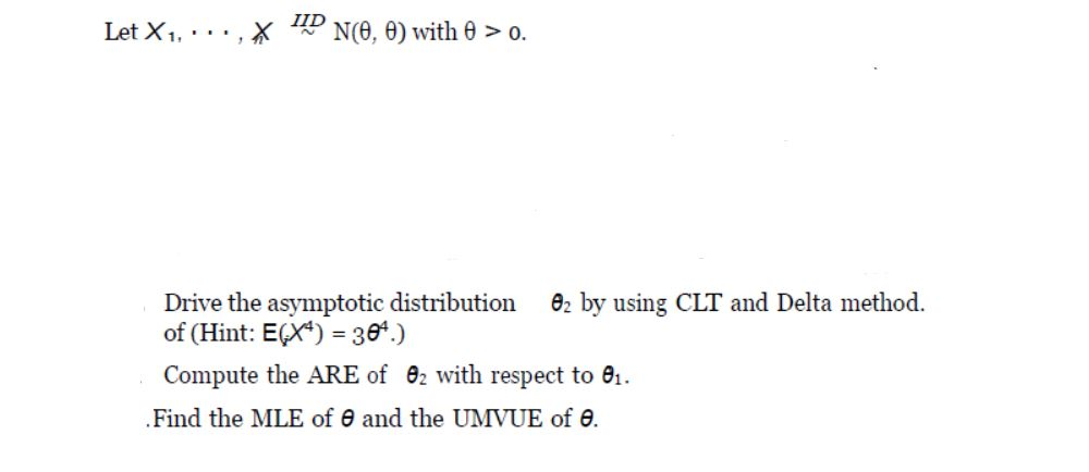 Drive the asymptotic distribution ez by using CLT and | Chegg.com