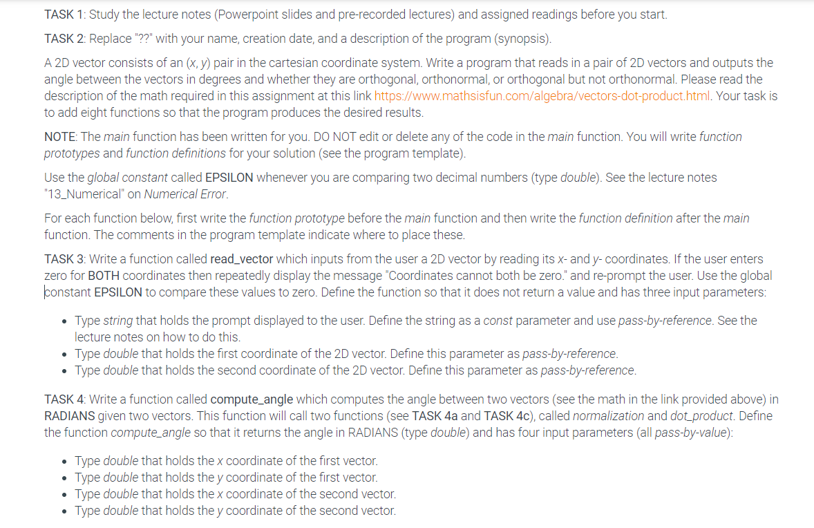 Solved Please do not use break statements and PLEASE use all | Chegg.com