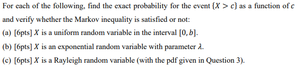 Solved For each of the following, find the exact probability | Chegg.com