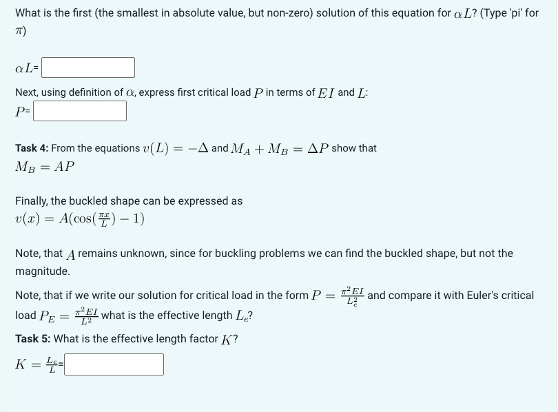 Buckling of columns Definition: In this learning | Chegg.com