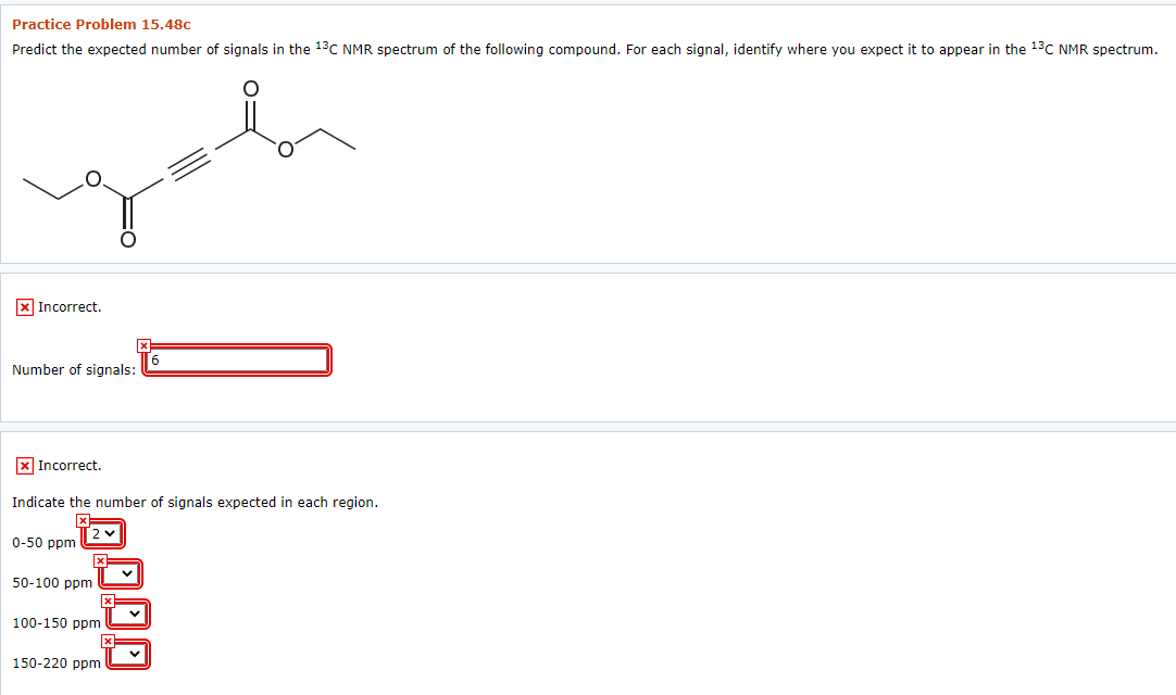 Solved Practice Problem 15.48c Predict the expected number | Chegg.com