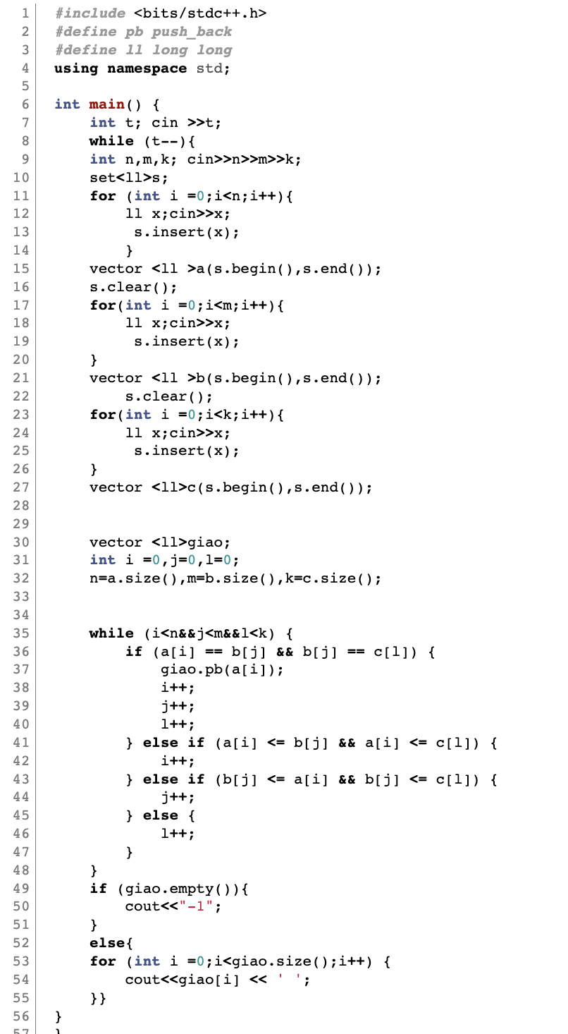 Solved Given three sequences A[], B[], C[] including N1, N2, | Chegg.com