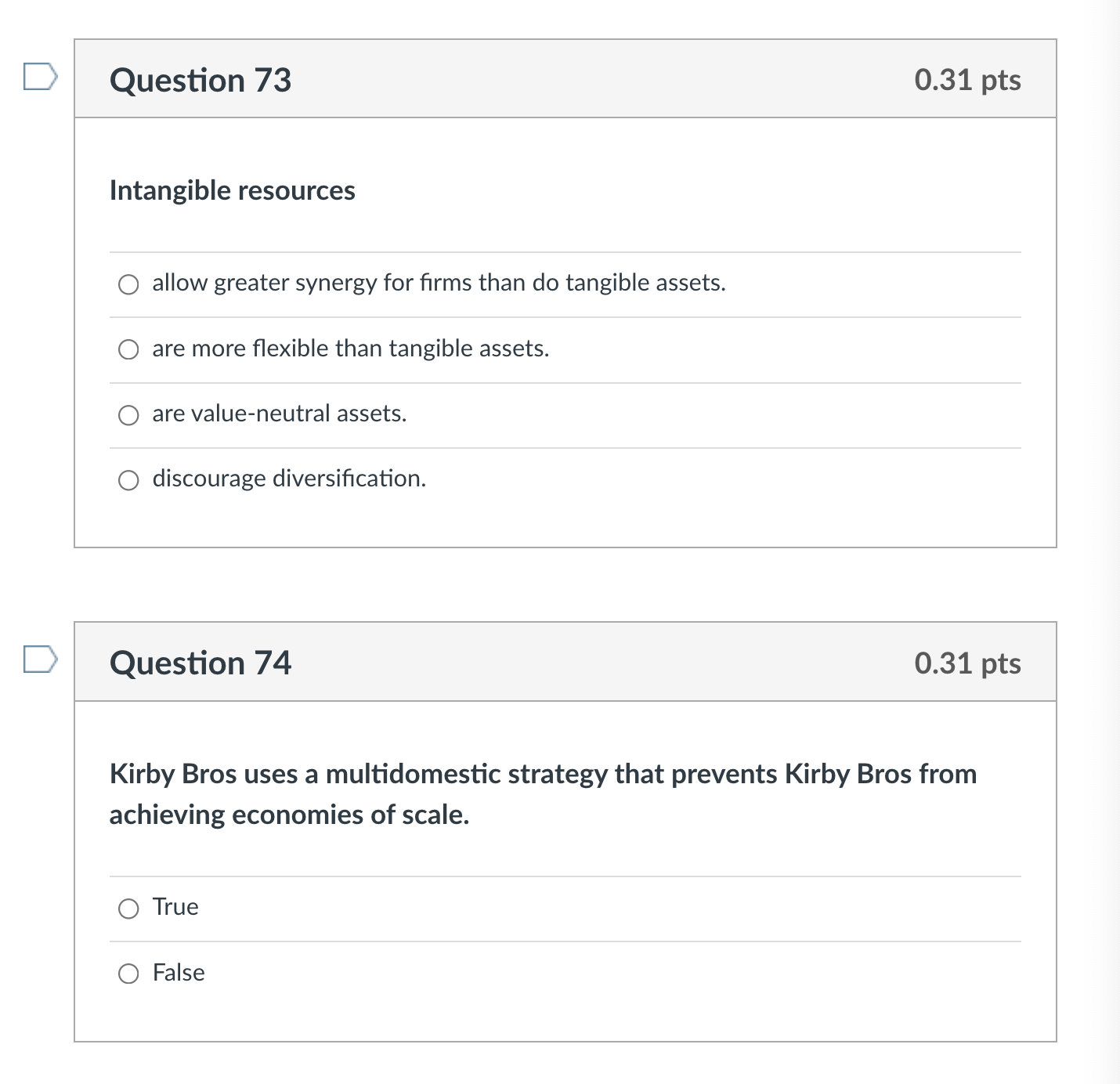 Solved Intangible resources allow greater synergy for firms | Chegg.com