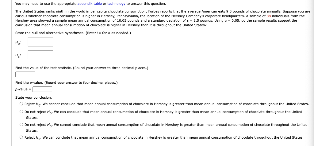 Solved You may need to use the appropriate appendix table or | Chegg.com