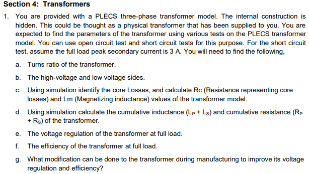 provide atleast calculation, if plecs simulations is | Chegg.com