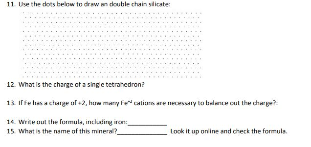Solved 11. Use the dots below to draw an double chain | Chegg.com