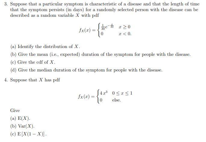Solved 3. Suppose that a particular symptom is | Chegg.com
