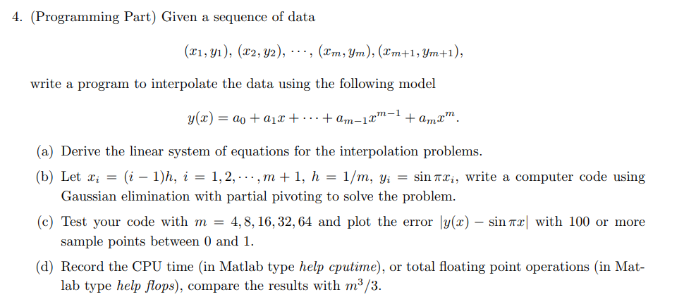 Solved 4. (Programming Part) Given a sequence of data | Chegg.com