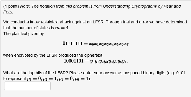 Solved (1 point) Note: The notation from this problem is | Chegg.com