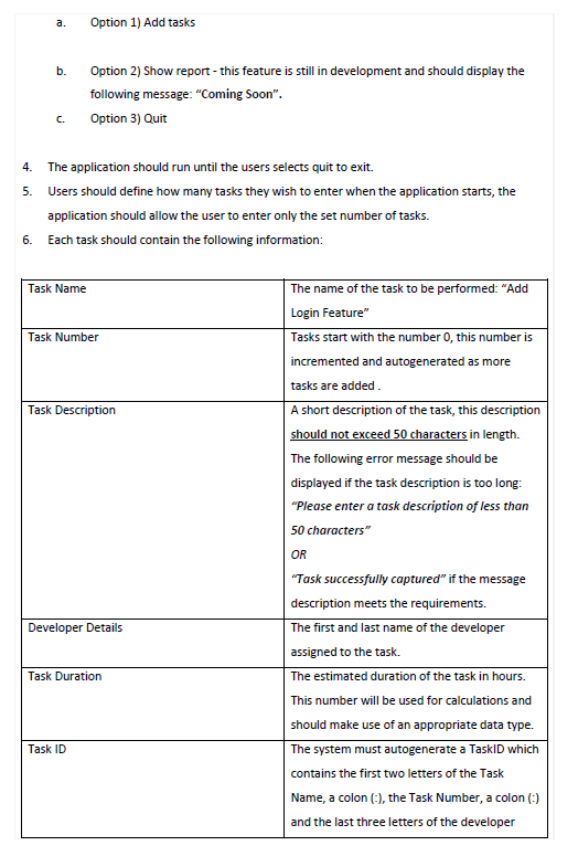 Solved Part 2 - Adding Tasks feature (Marks: 55) At the end | Chegg.com