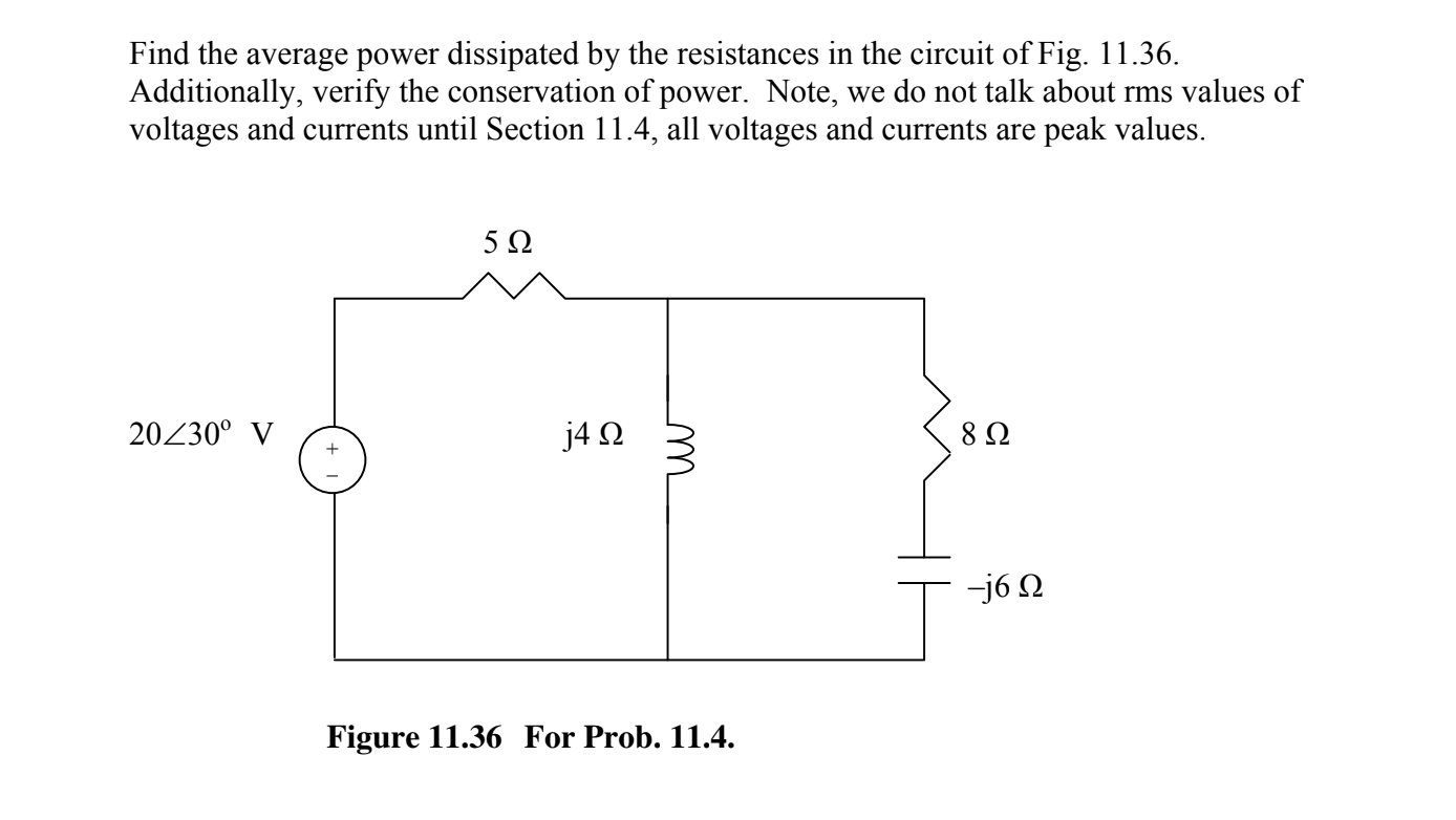 Solved Find the average power dissipated by the resistances | Chegg.com