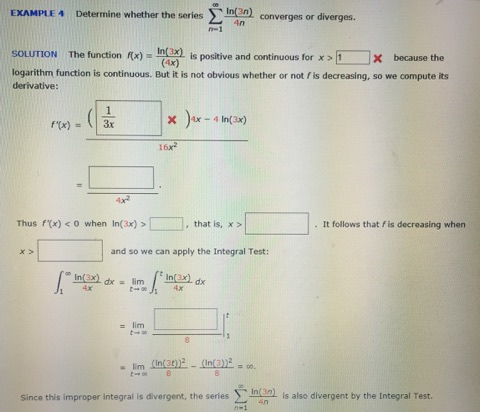 Solved Determine whether the series ? ln(3n) 4n | Chegg.com