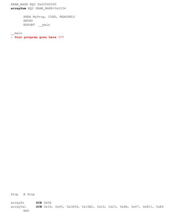 Write an ARM assembly language program to compute the | Chegg.com
