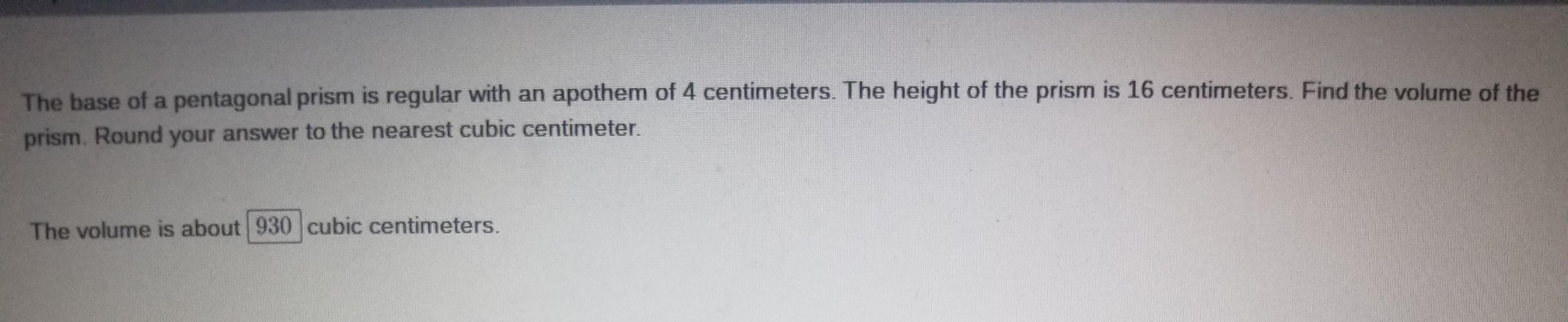 Solved The base of a pentagonal prism is regular with an | Chegg.com