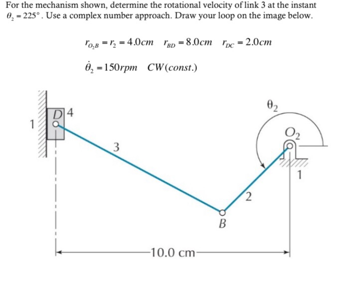 Solved For the mechanism shown, determine the rotational | Chegg.com