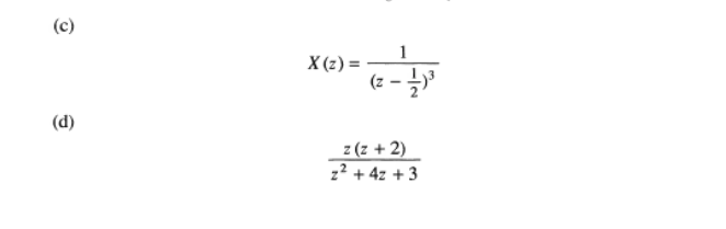 Solved find the inverse of each of the following z | Chegg.com