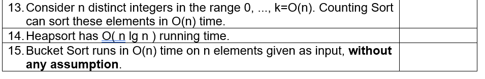 Solved 13. Consider n distinct integers in the range 0, ..., | Chegg.com