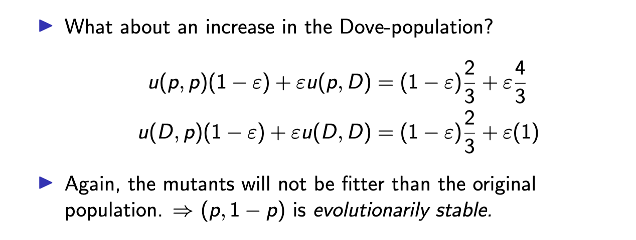 Solved Evolutionary Stability As a game: Equilibria? - | Chegg.com