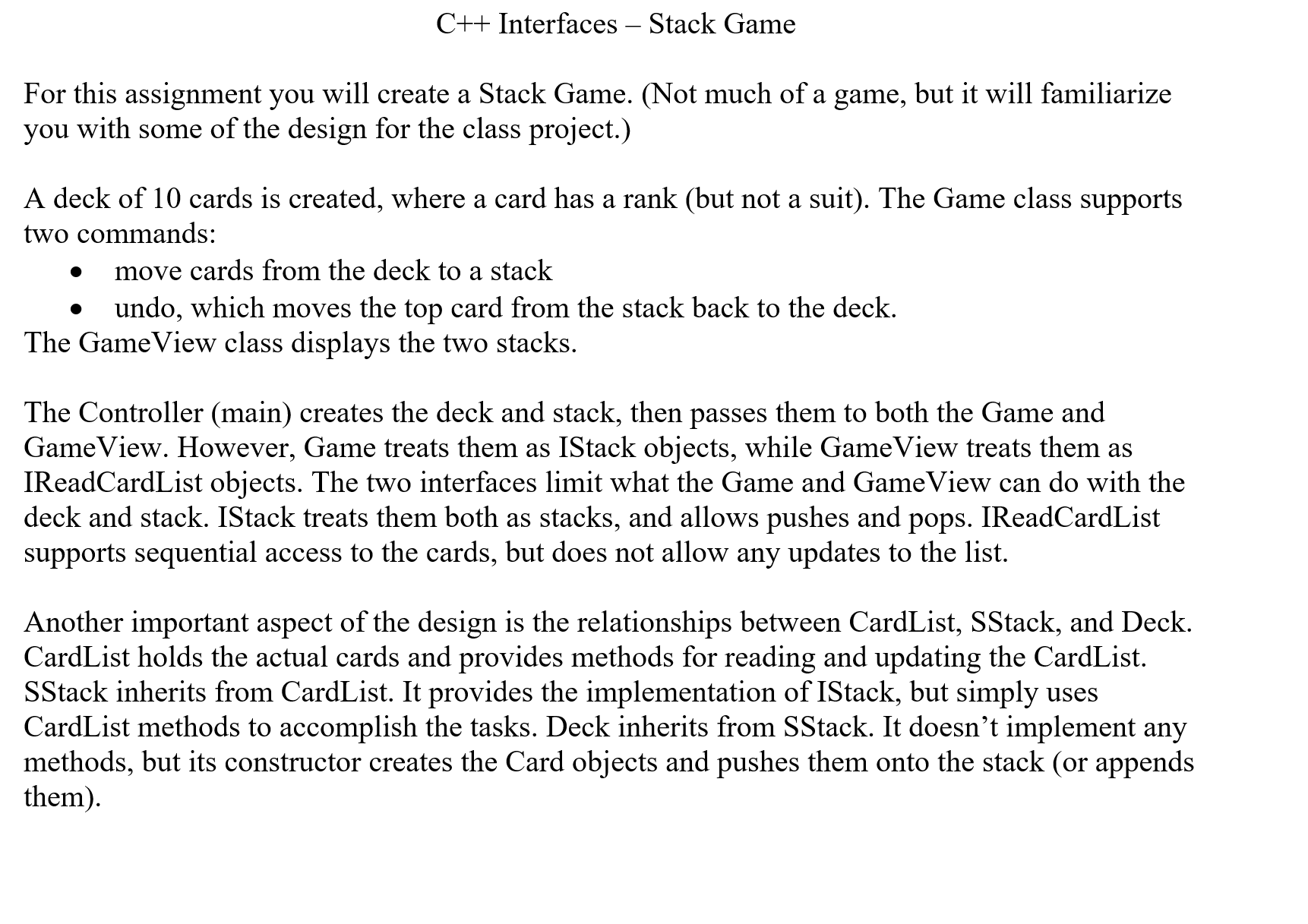 Solved The following class diagram specifies the classes you | Chegg.com