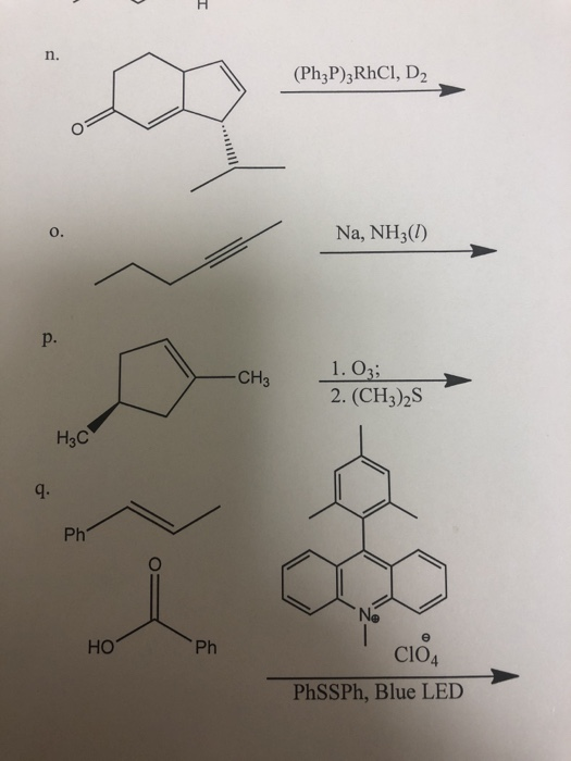 Solved n. (Ph3P)3RhCl, D2 Na, NH3(l) 1.03 2. (CH3)2S CH3 H3C | Chegg.com