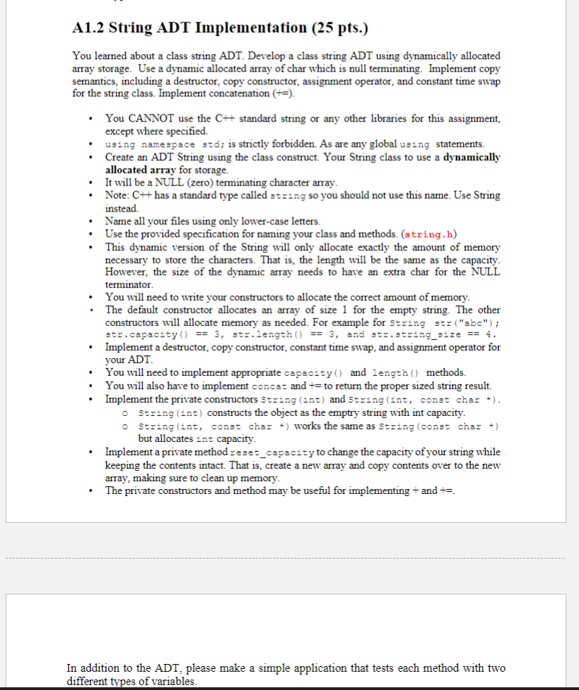 Solved Must be done in C++ and must be fully executable, | Chegg.com