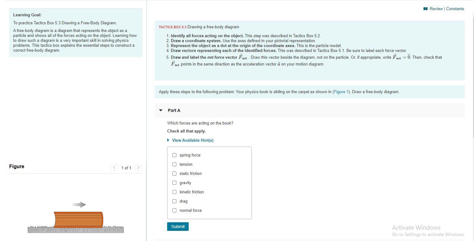 Solved A Review Constants Learning Goal: To practice Tactics | Chegg.com