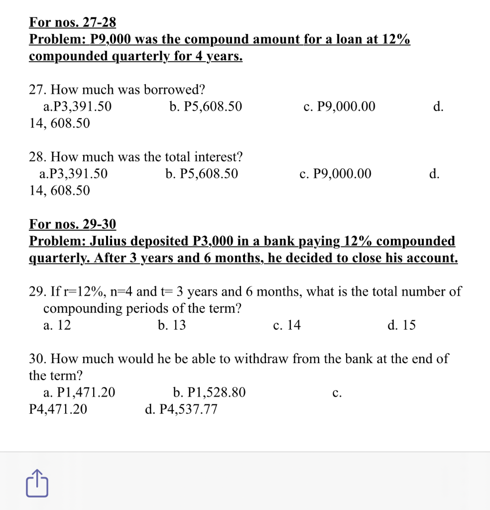 Solved No Service 6:05 PM Х Compound Interest Multiple | Chegg.com