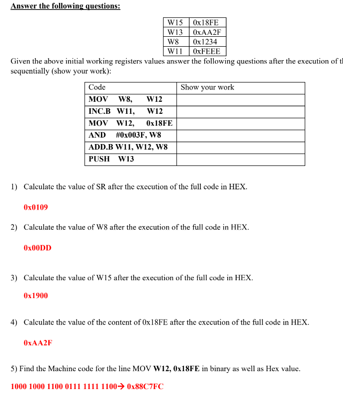 Solved Answer the following questions:Given the above | Chegg.com