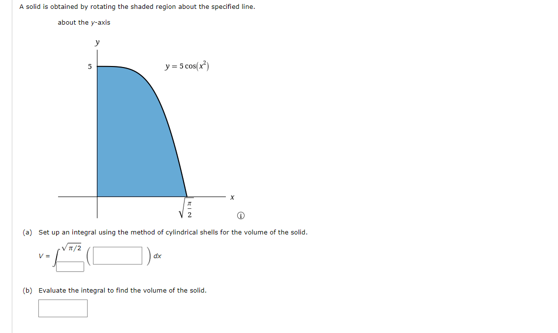 Solved A solid is obtained by rotating the shaded region | Chegg.com