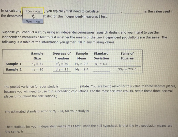 Solved 4. Differentiating pooled variance and the estimated | Chegg.com