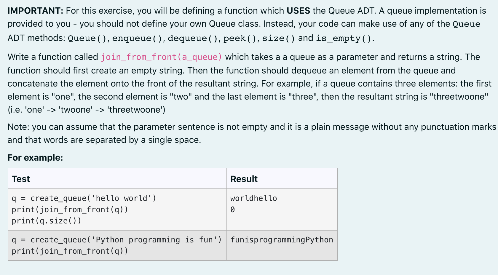 Solved IMPORTANT: For this exercise, you will be defining a | Chegg.com