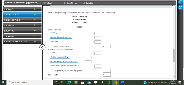 Solved - 1. EX 04.01 2. EX.04.03 ALGO 3. EX.04.05A.CO 4. | Chegg.com